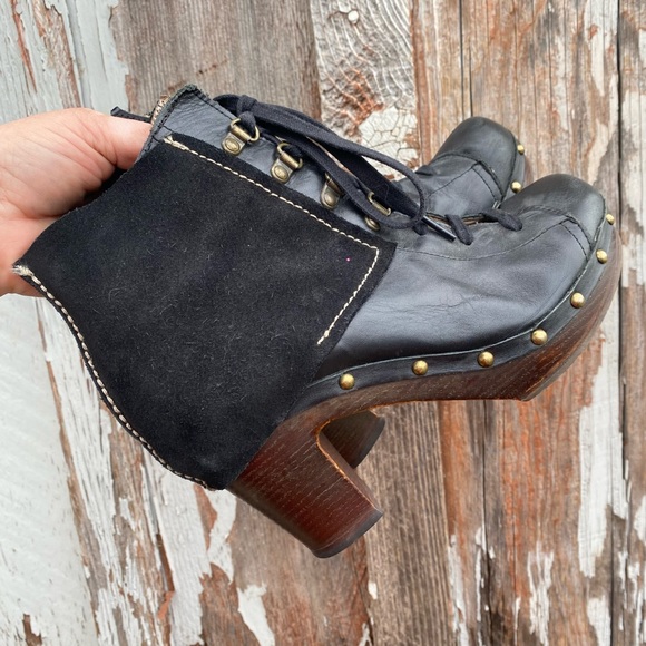 Cordani | Shoes | Cordani Suede Clog Boot 38 Studded Lace Up Bootie ...